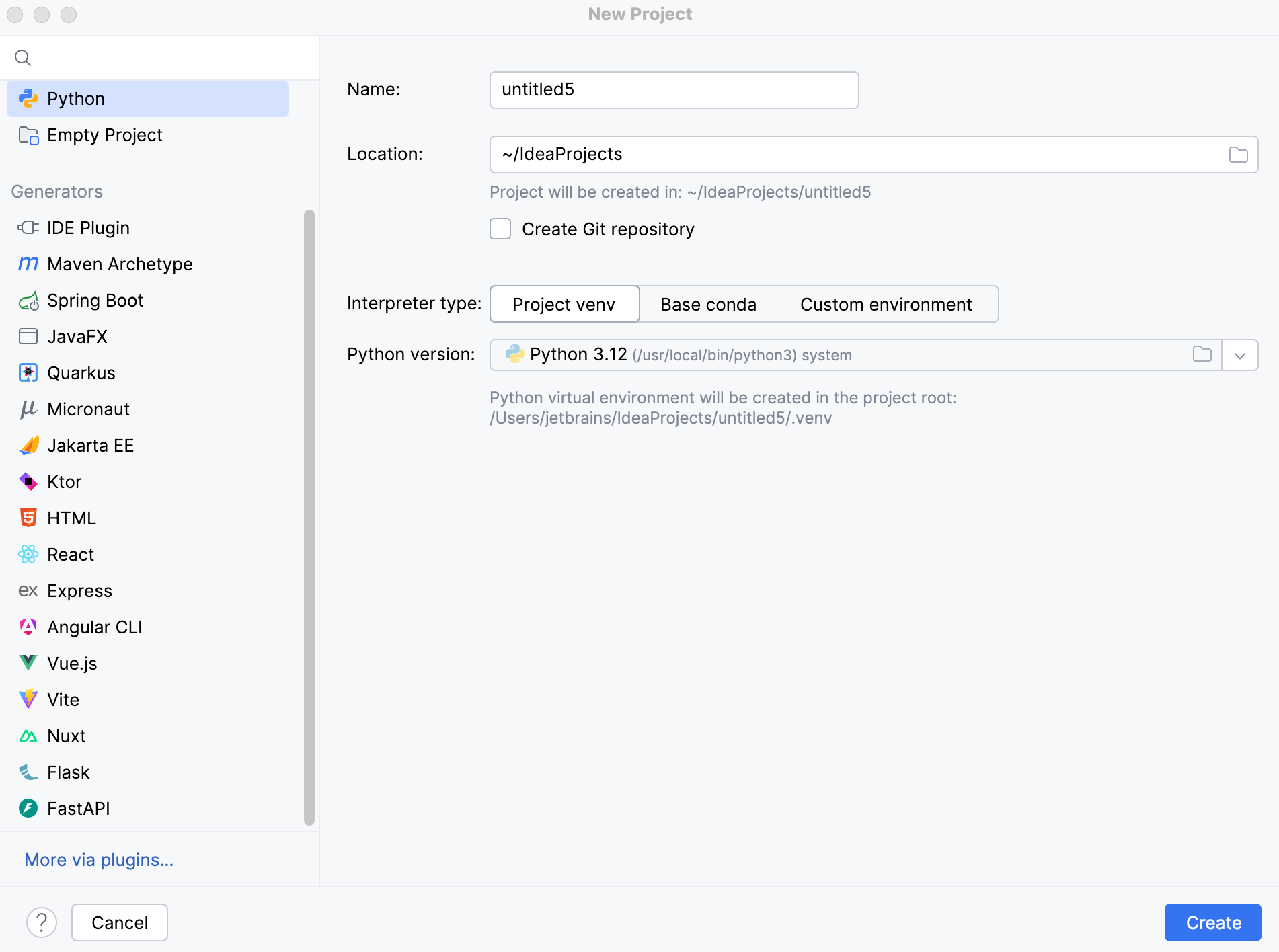 Create a Python project | IntelliJ IDEA Documentation