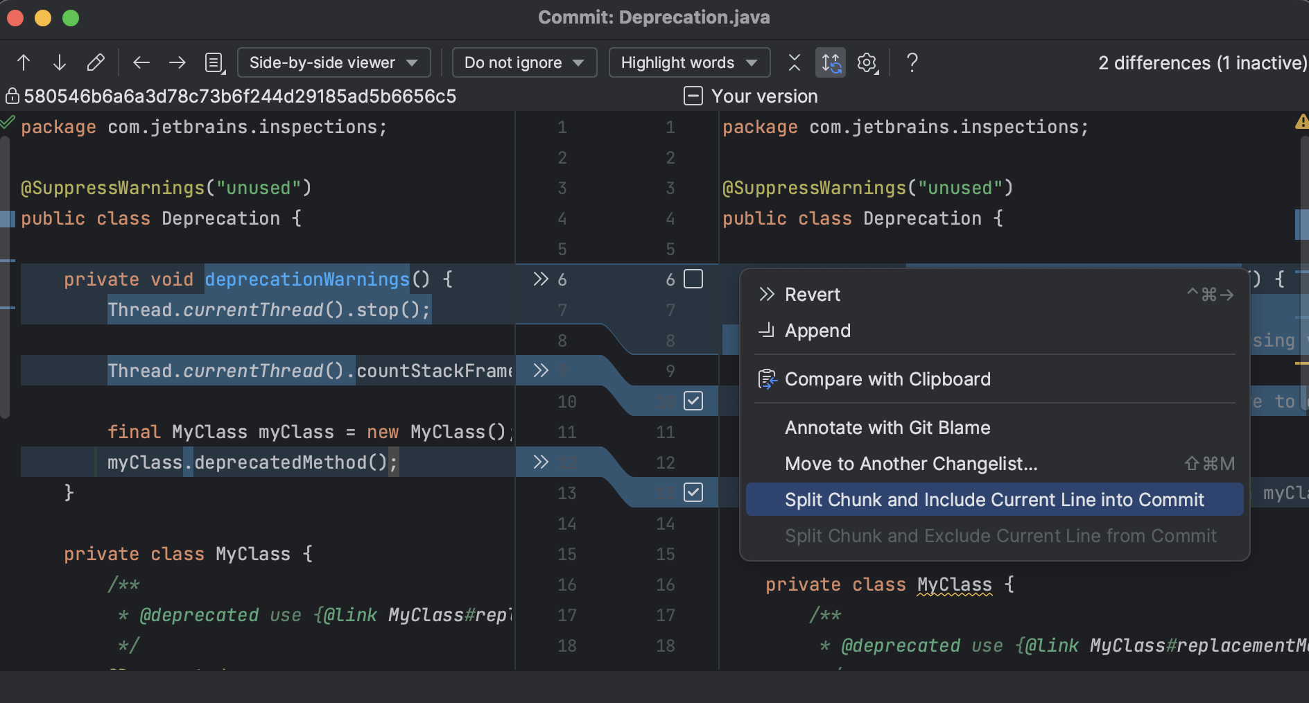 Commit and push changes to Git repository | IntelliJ IDEA Documentation