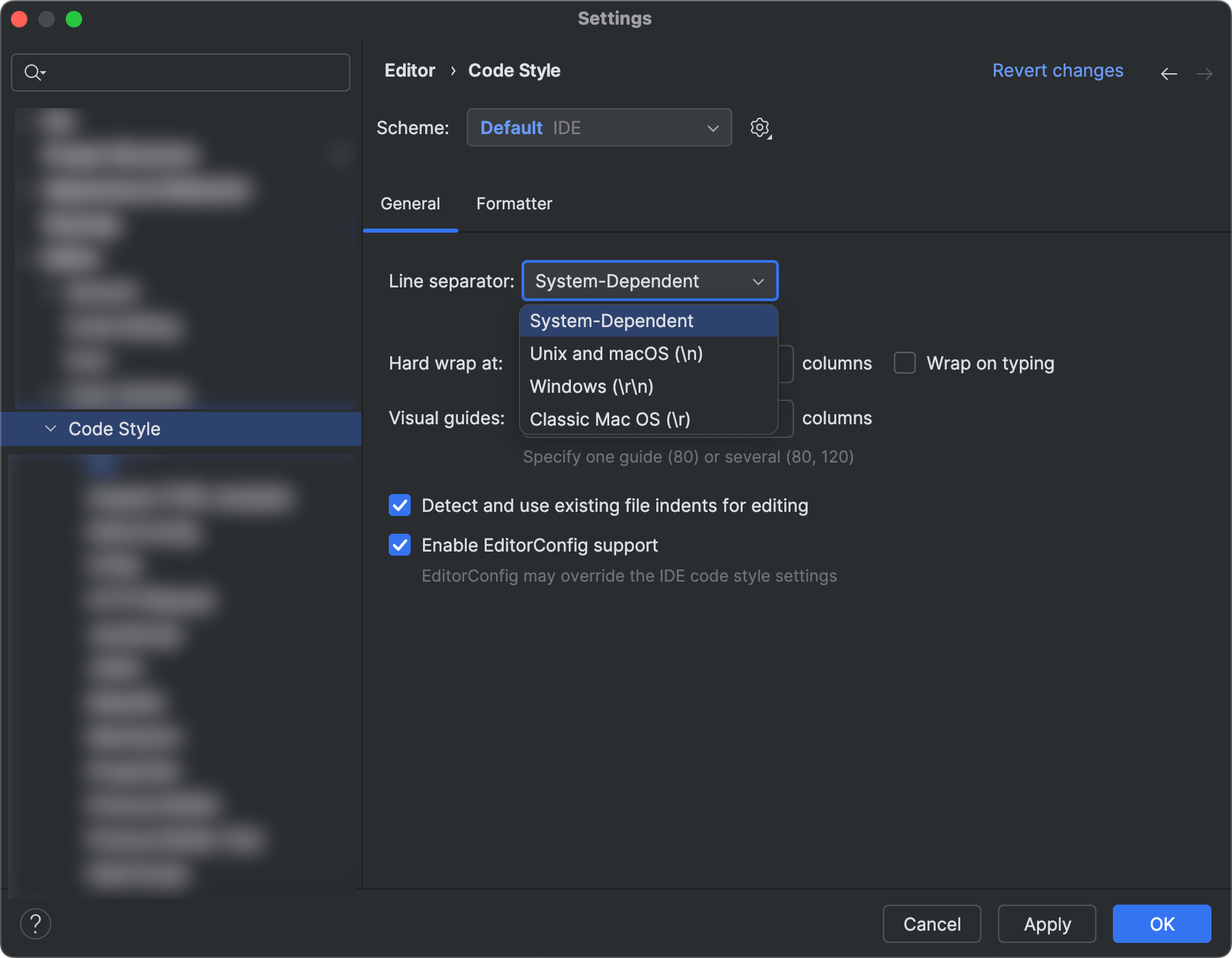 Line separators | IntelliJ IDEA Documentation