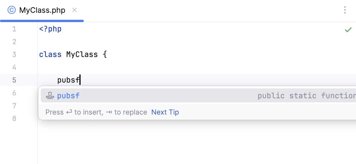 Live templates | PhpStorm Documentation