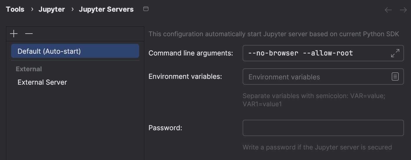 Manage Jupyter notebook servers | PyCharm Documentation