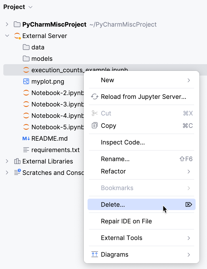 Manage Jupyter notebook servers | PyCharm Documentation