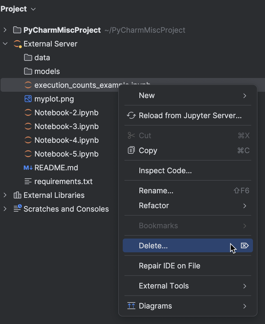 Manage Jupyter notebook servers | PyCharm Documentation
