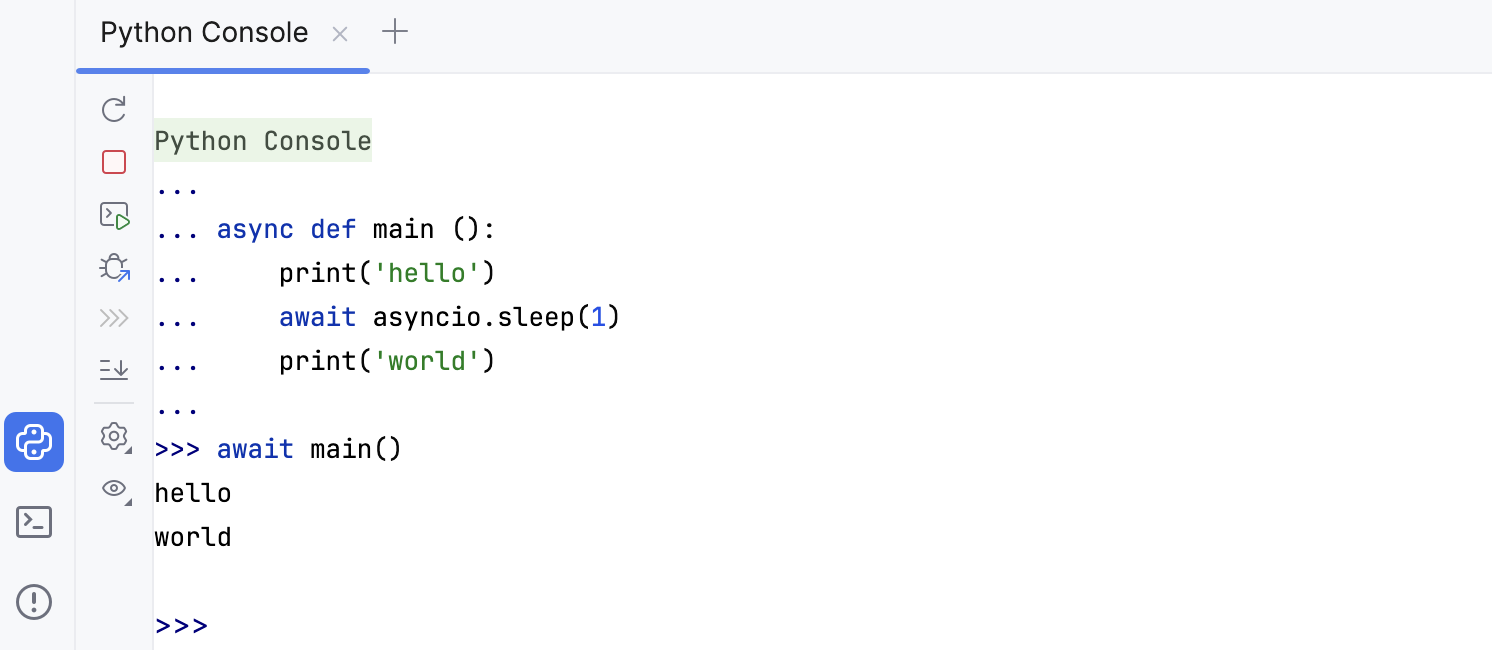 Python console | PyCharm Documentation