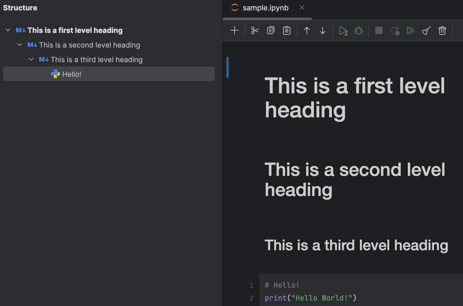 Jupyter notebook support | PyCharm Documentation