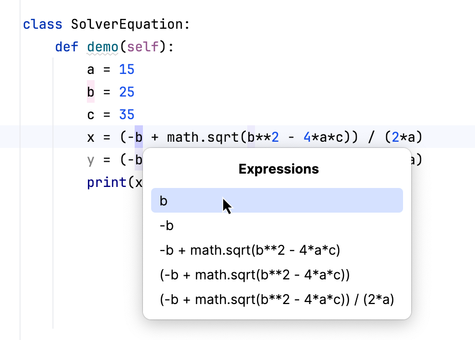 Introduce Variable | PyCharm Documentation