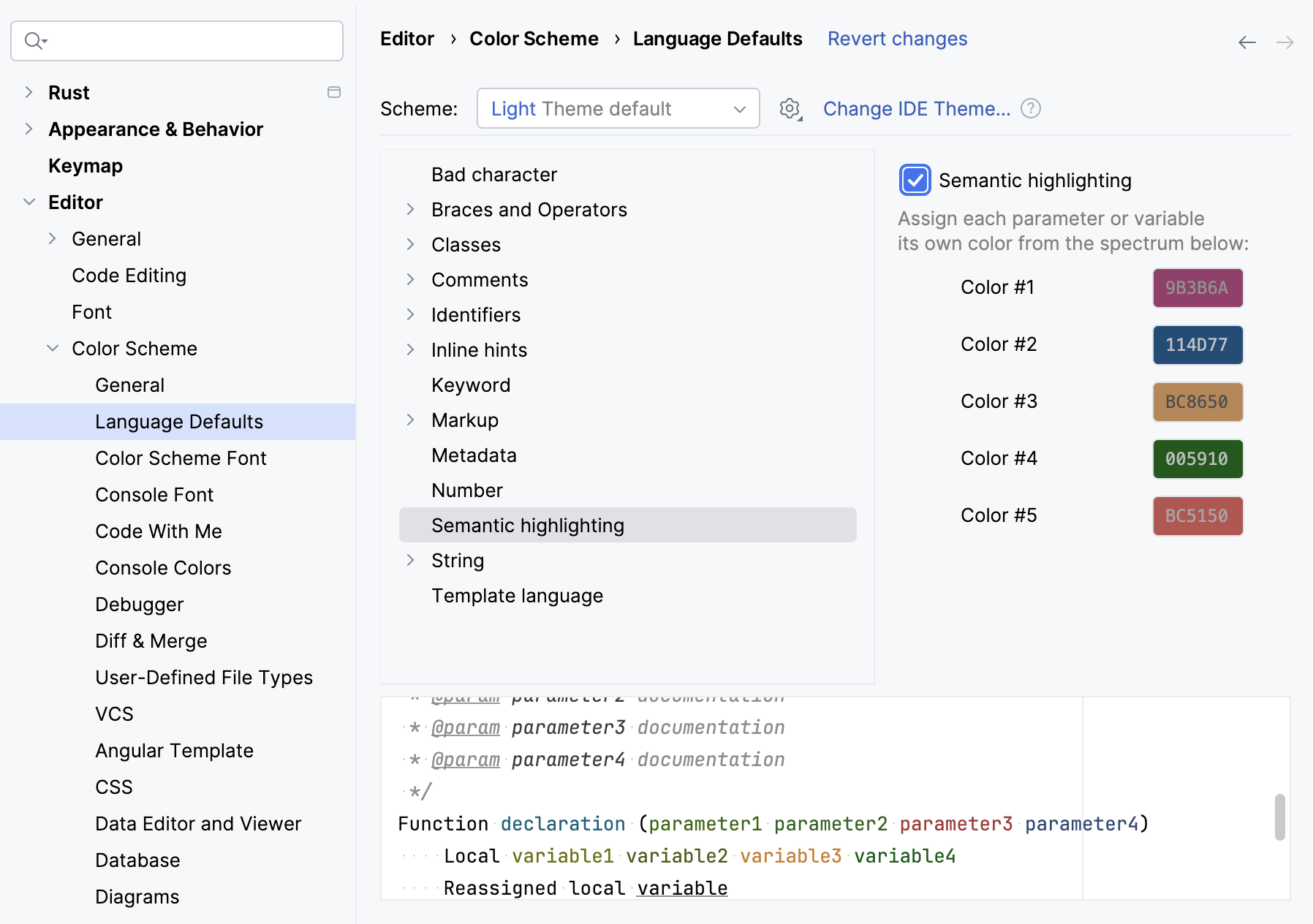 Colors and fonts | RustRover Documentation