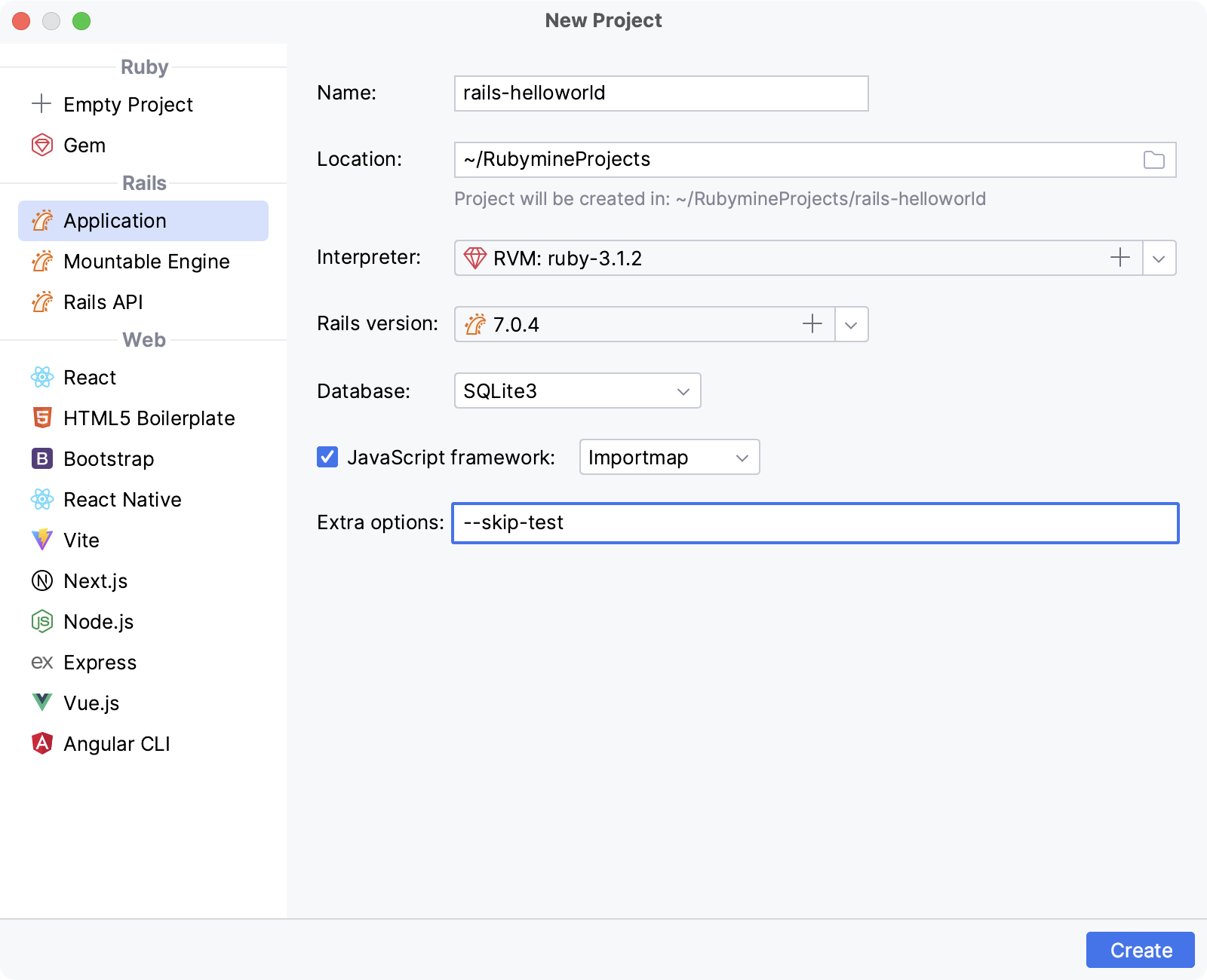 Create and run your first Rails application | RubyMine Documentation