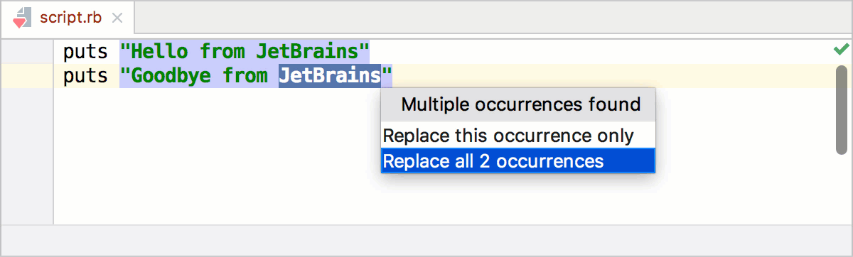 Extract/Introduce variable | RubyMine Documentation