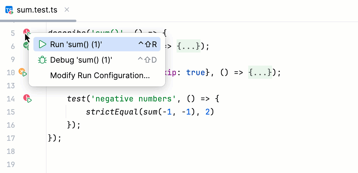 测试 TypeScript | PyCharm 文档