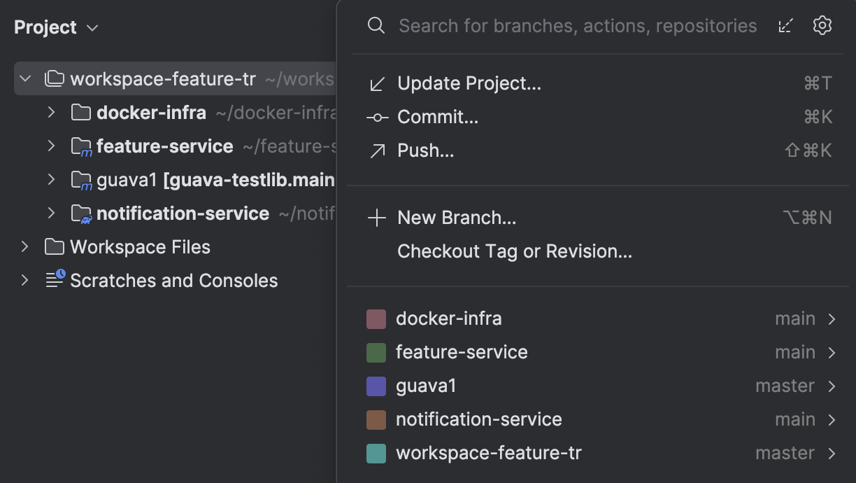 Workspace | IntelliJ IDEA Documentation