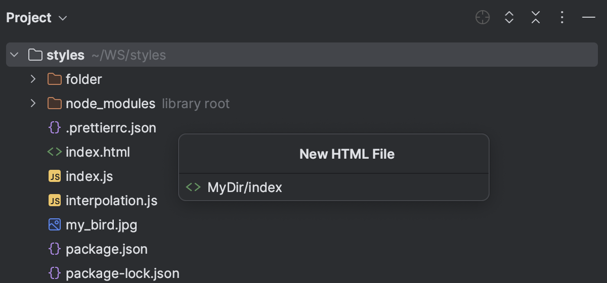 Working with HTML files | PyCharm Documentation