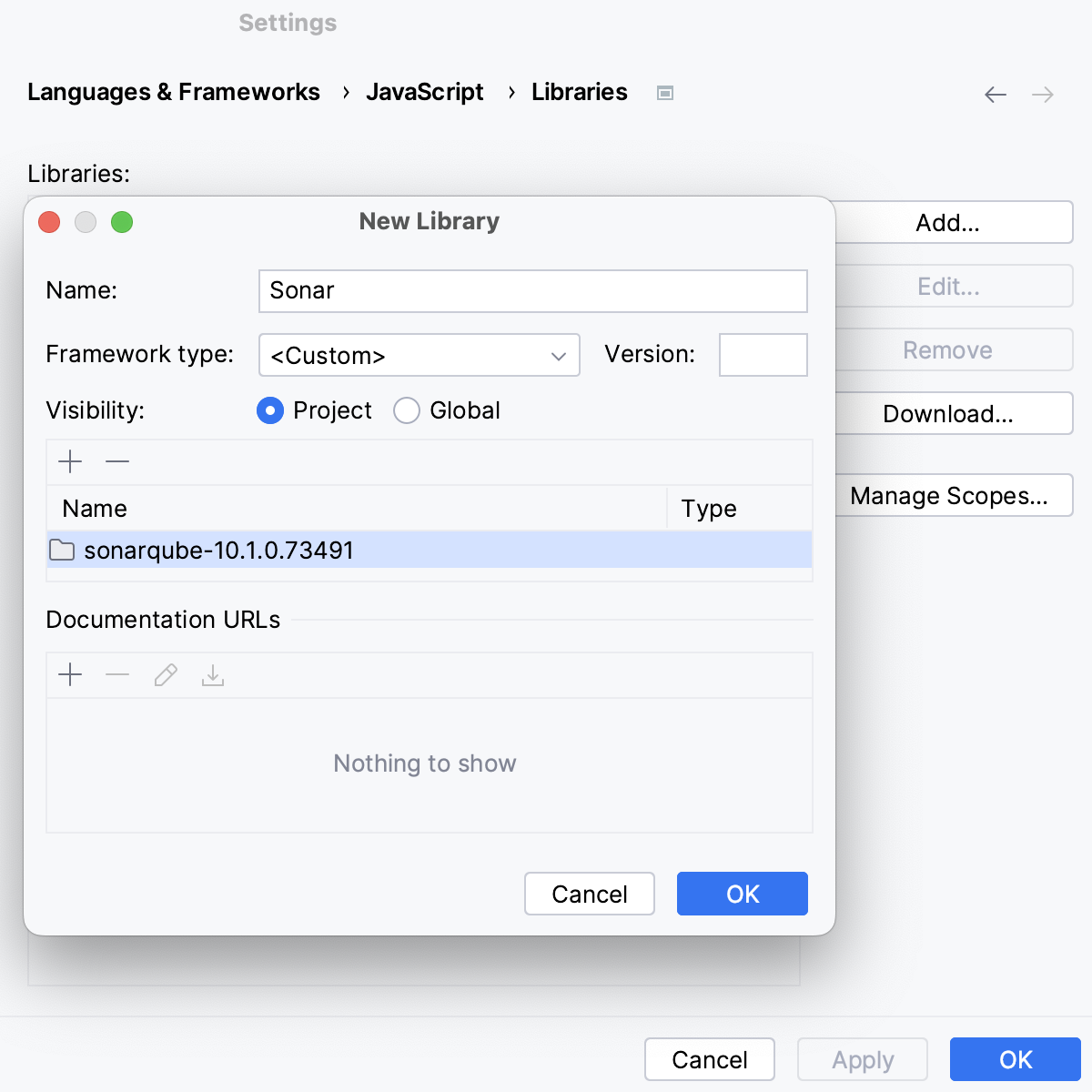 Configure JavaScript libraries | IntelliJ IDEA Documentation