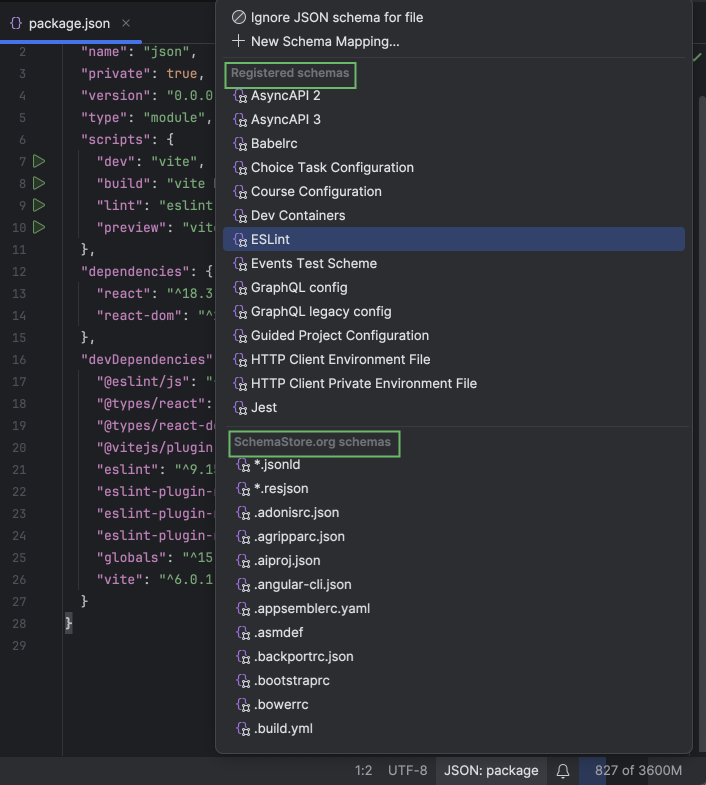 JSON | IntelliJ IDEA Documentation