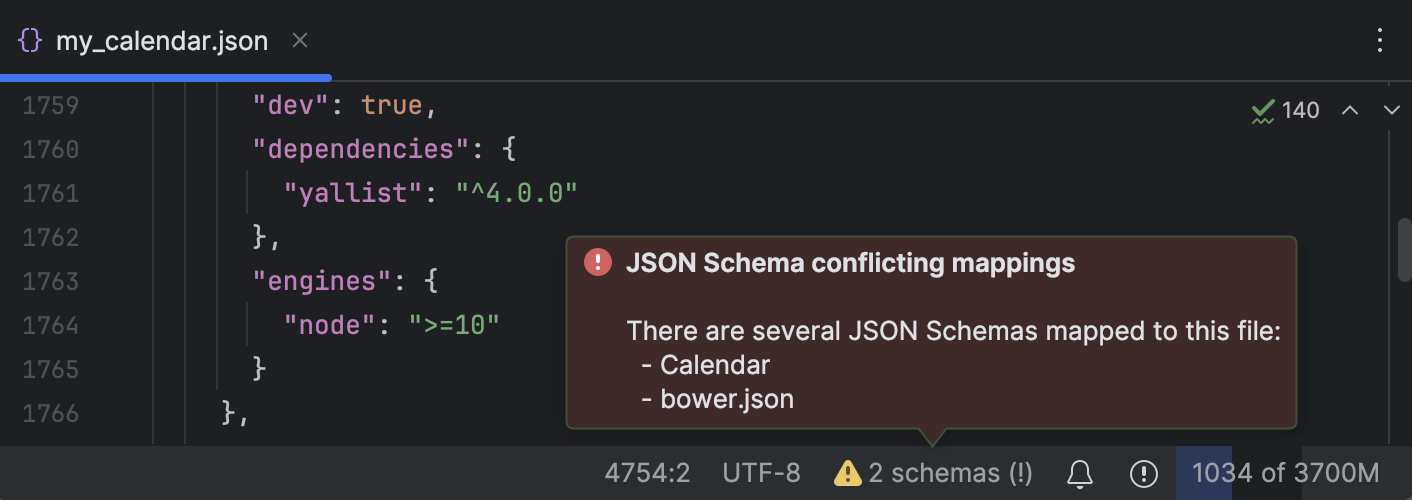 JSON | IntelliJ IDEA Documentation