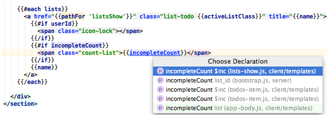 Meteor | WebStorm Documentation