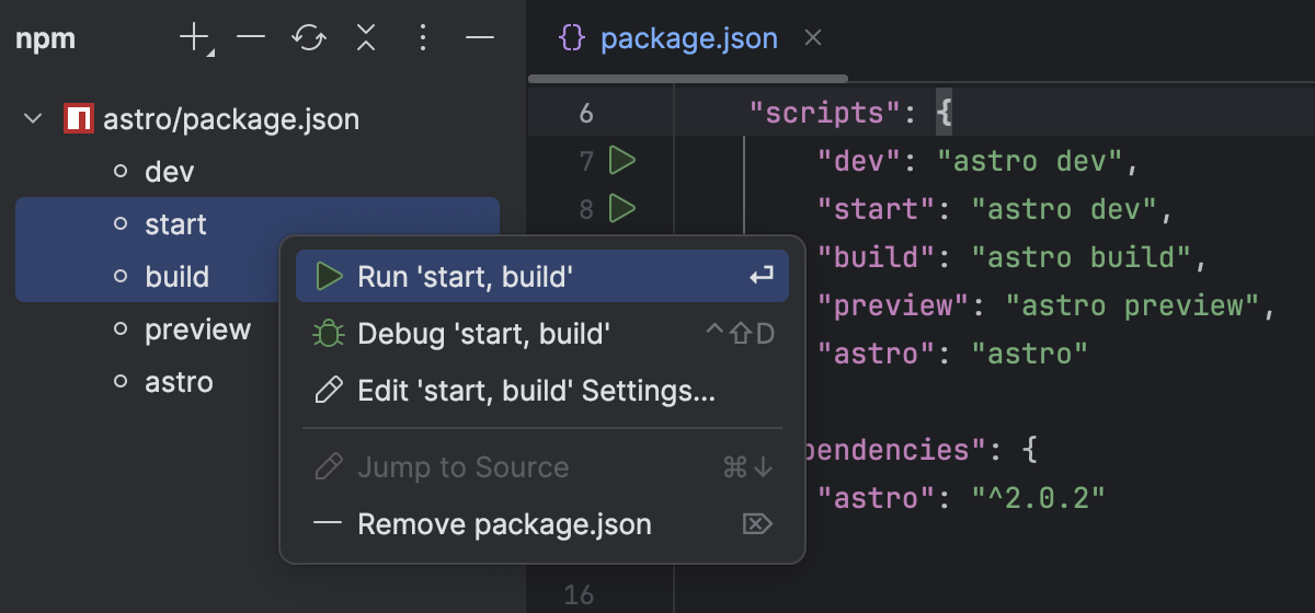 npm, pnpm, and Yarn | IntelliJ IDEA Documentation