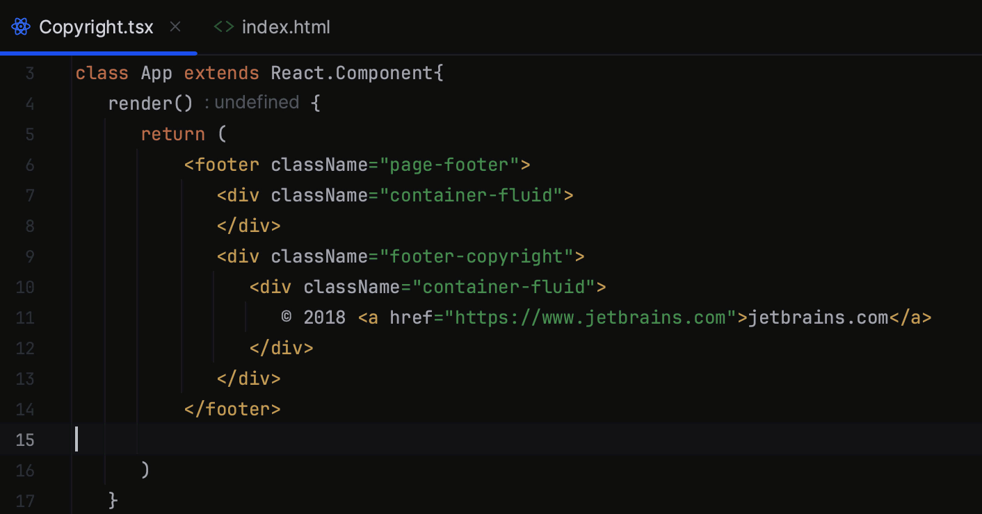 React 支持 | PyCharm 文档