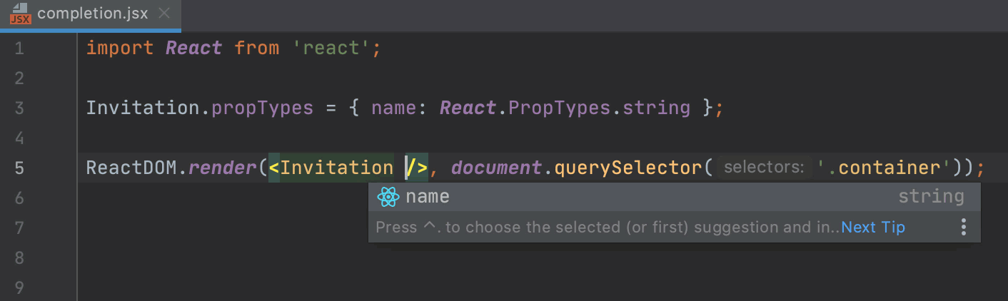 React 支持 | PyCharm 文档