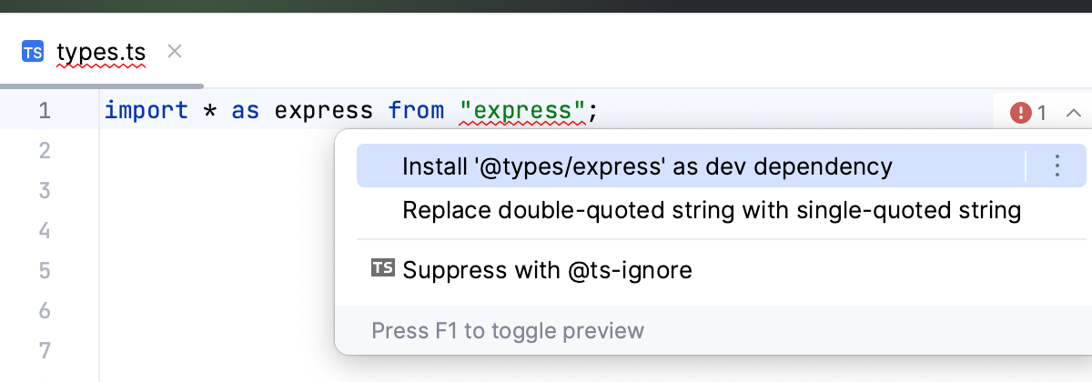 TypeScript | IntelliJ IDEA Documentation