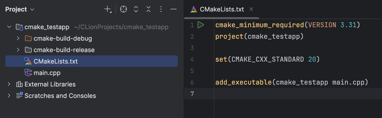 Quick CMake tutorial | CLion Documentation