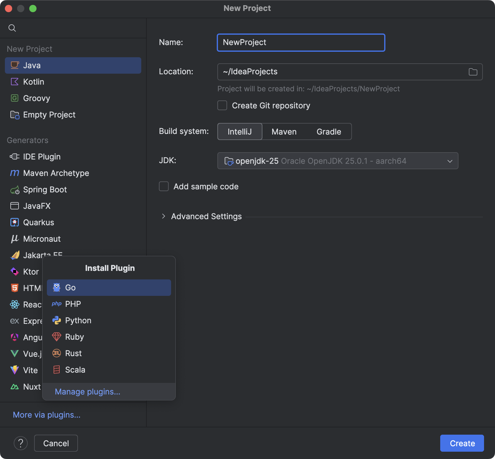Create a new project | IntelliJ IDEA Documentation