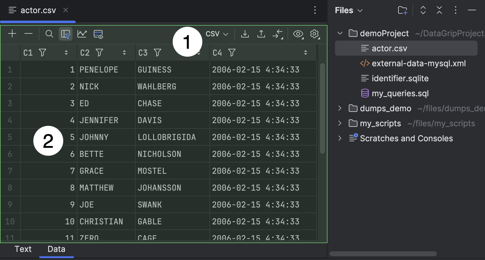 Data editor and viewer | DataGrip Documentation
