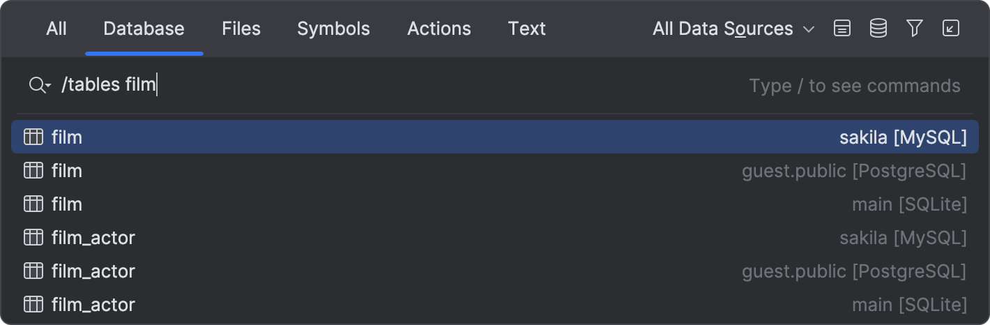 在 DataGrip 中搜索 | DataGrip 文档