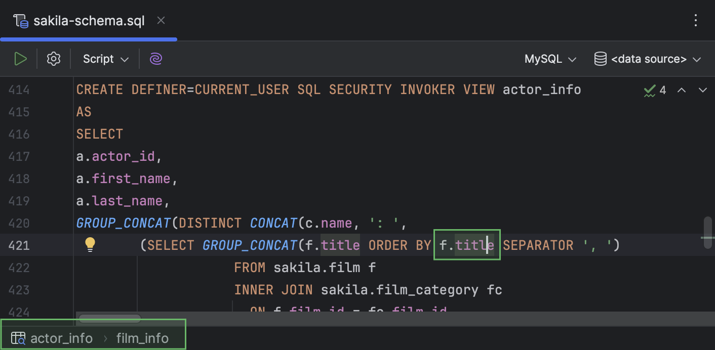 Editor basics | DataGrip Documentation