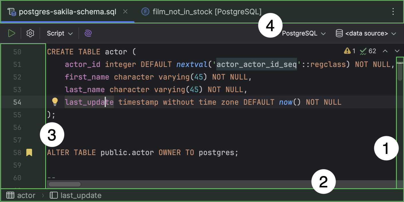 Editor basics | DataGrip Documentation
