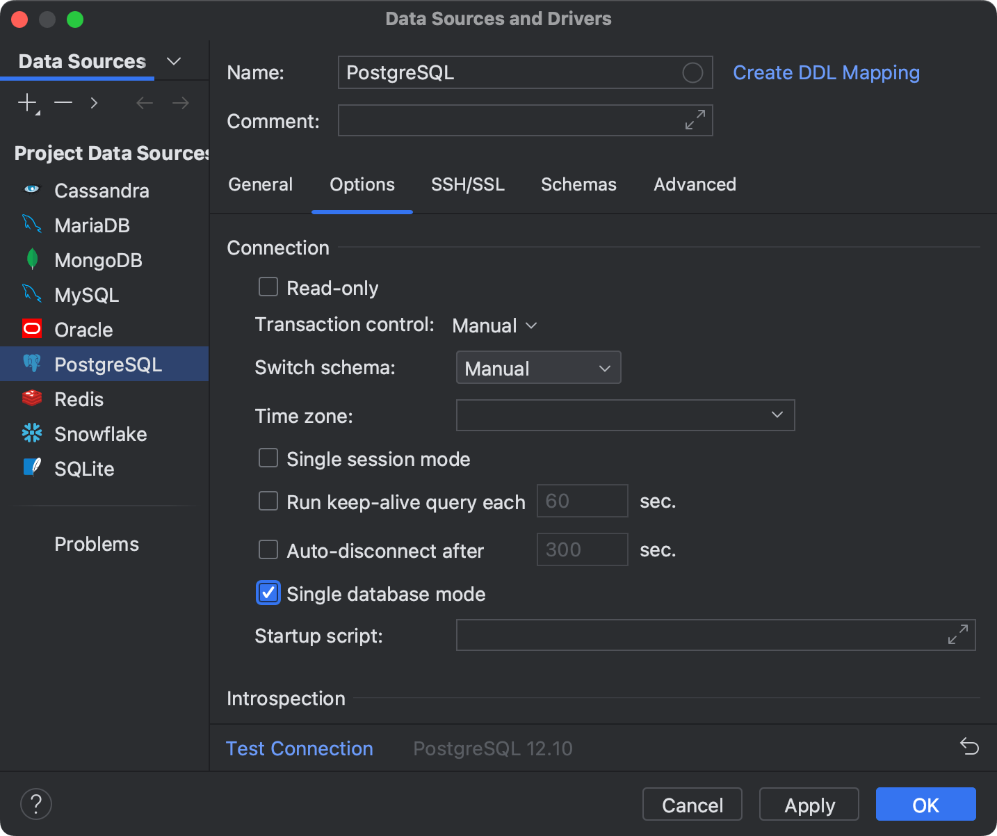 Configure connection | DataGrip Documentation