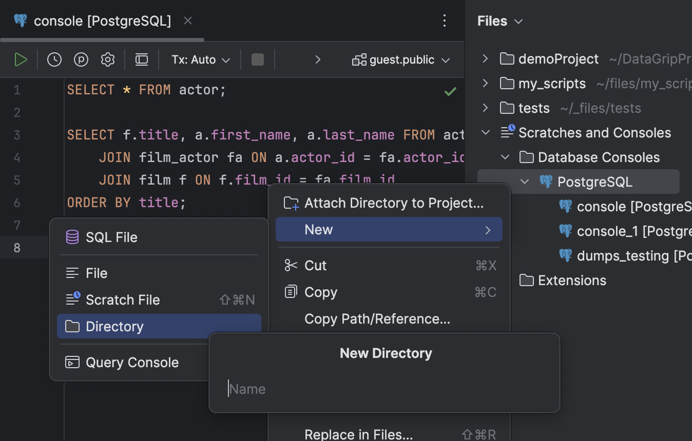 Query consoles | DataGrip Documentation