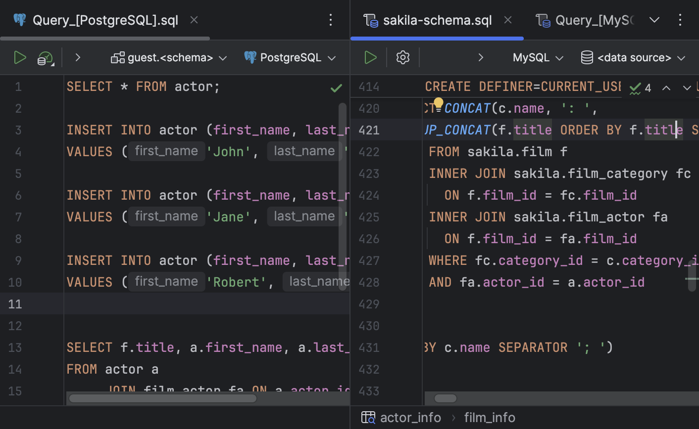 Editor basics | DataGrip Documentation