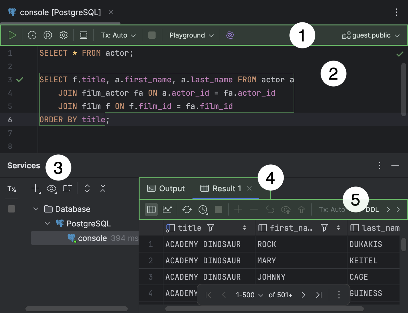 Query consoles | IntelliJ IDEA Documentation