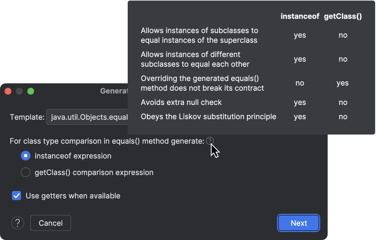Generate code | IntelliJ IDEA Documentation