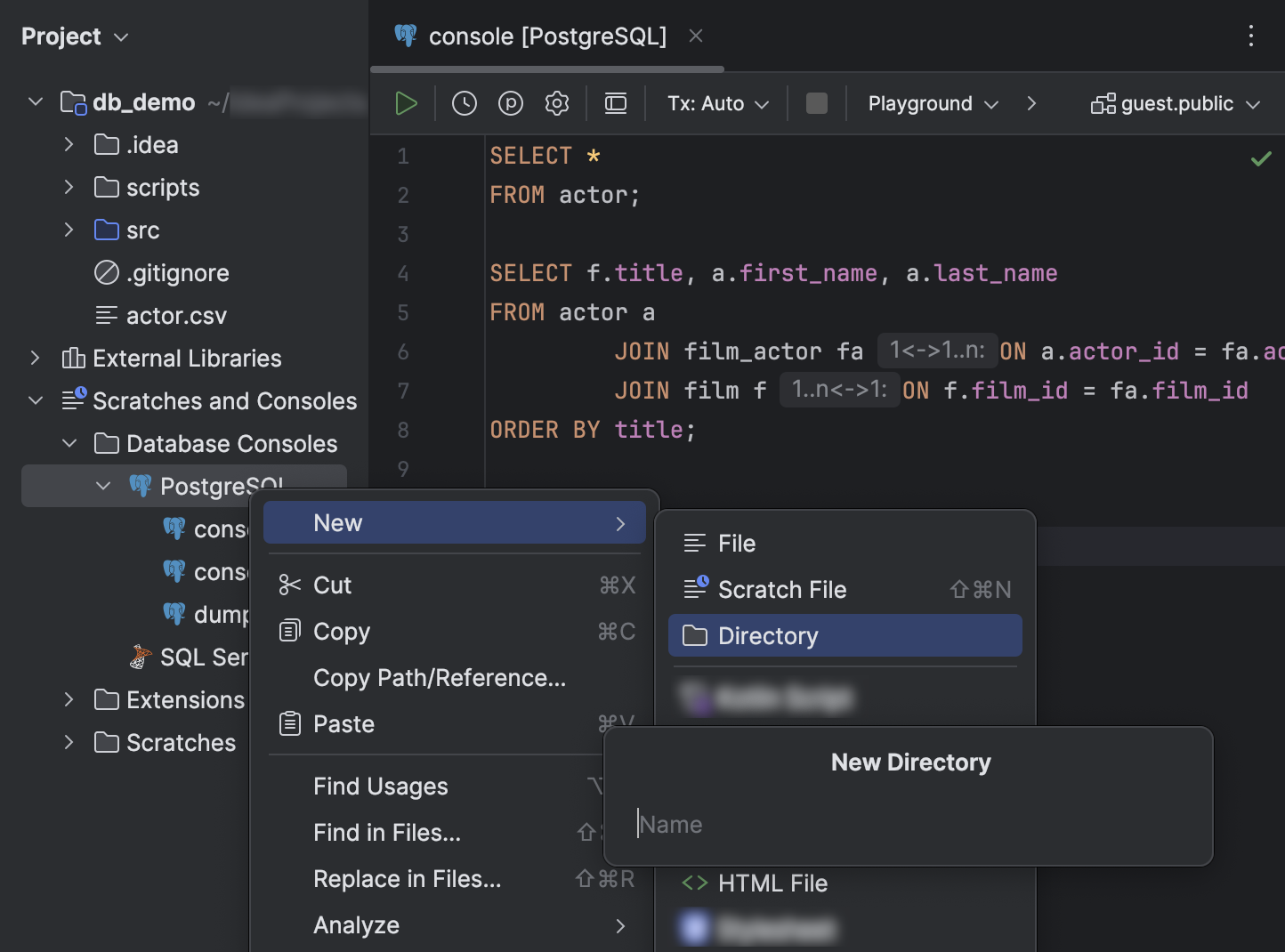 Query consoles | IntelliJ IDEA Documentation