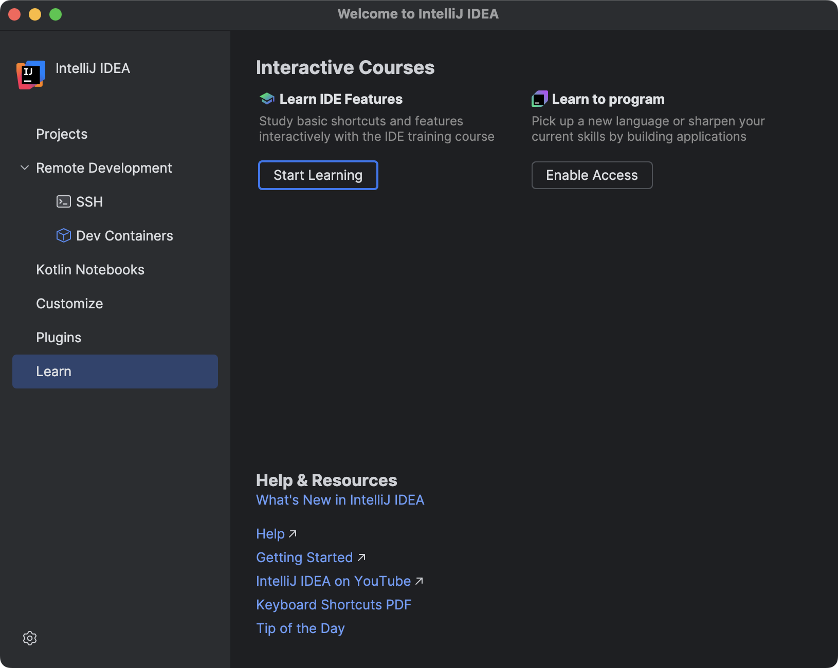 Run IntelliJ IDEA for the first time | IntelliJ IDEA Documentation