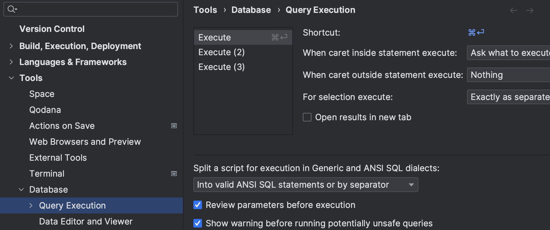 Query consoles | IntelliJ IDEA Documentation