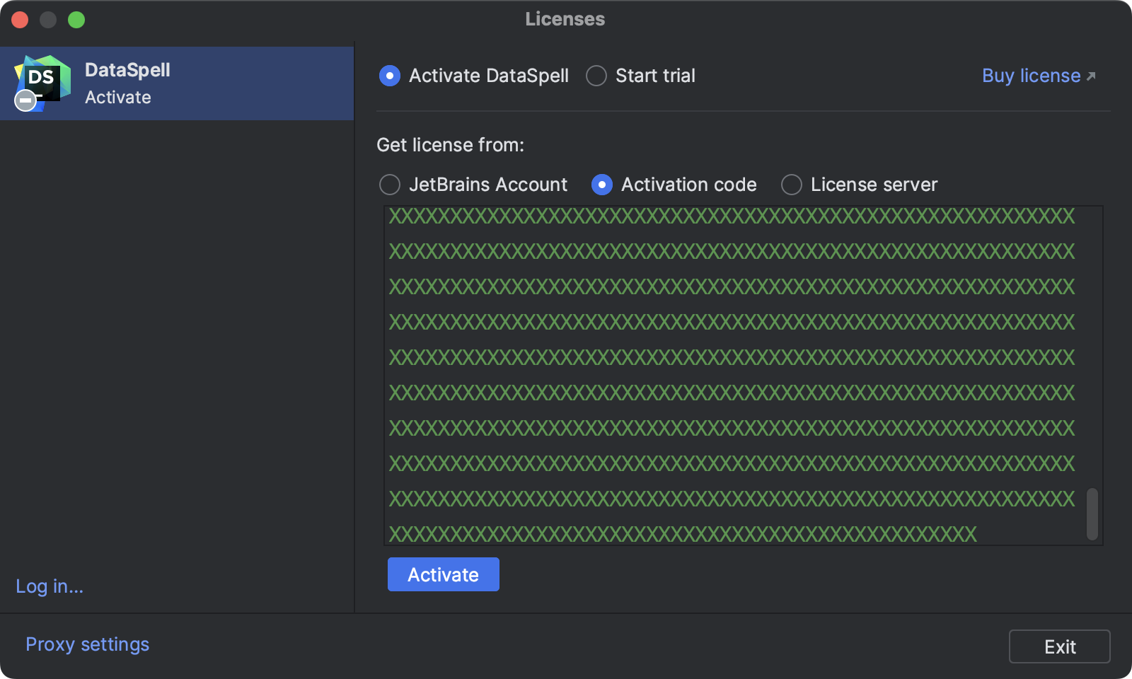 Register Dataspell Dataspell Documentation