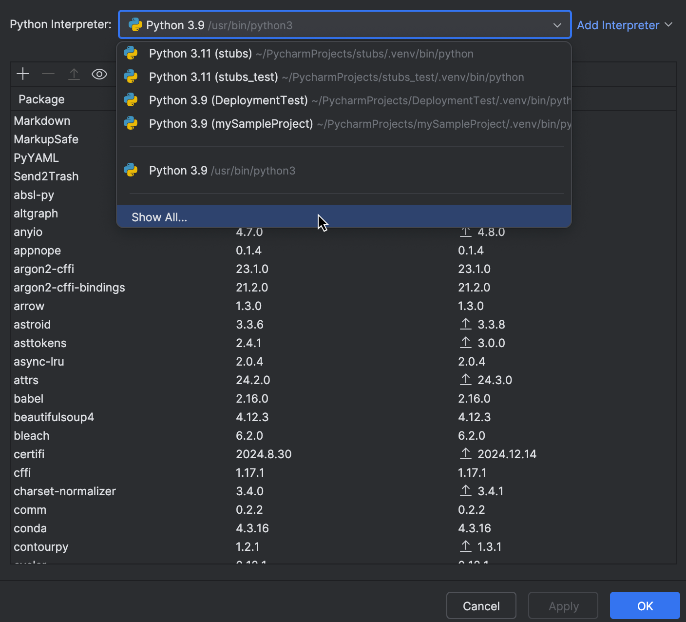 Configure a Python interpreter | PyCharm Documentation
