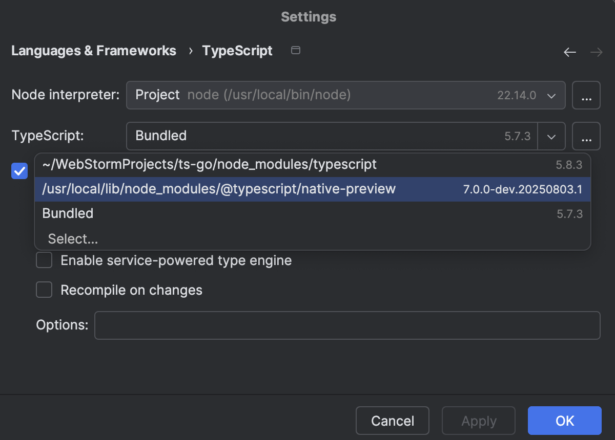 TypeScript | IntelliJ IDEA Documentation