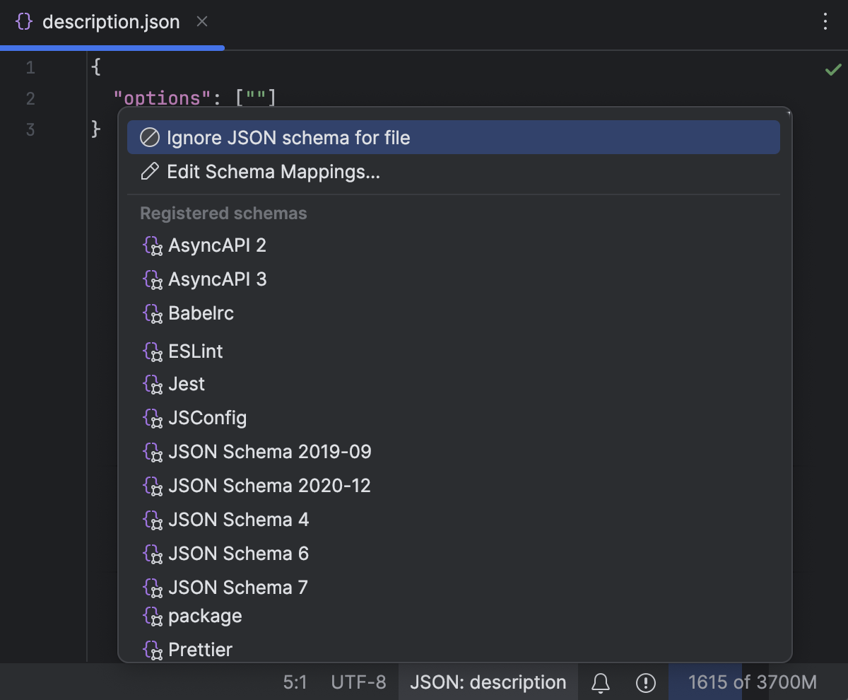 JSON | IntelliJ IDEA Documentation