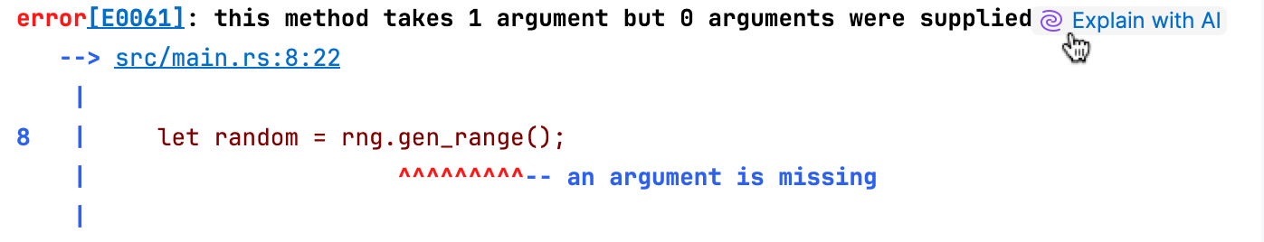 Explain code with AI | AI Assistant Documentation
