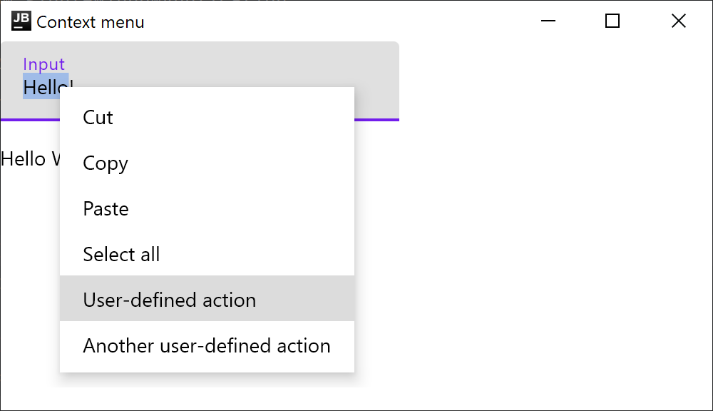 Context menus | Kotlin Multiplatform Documentation