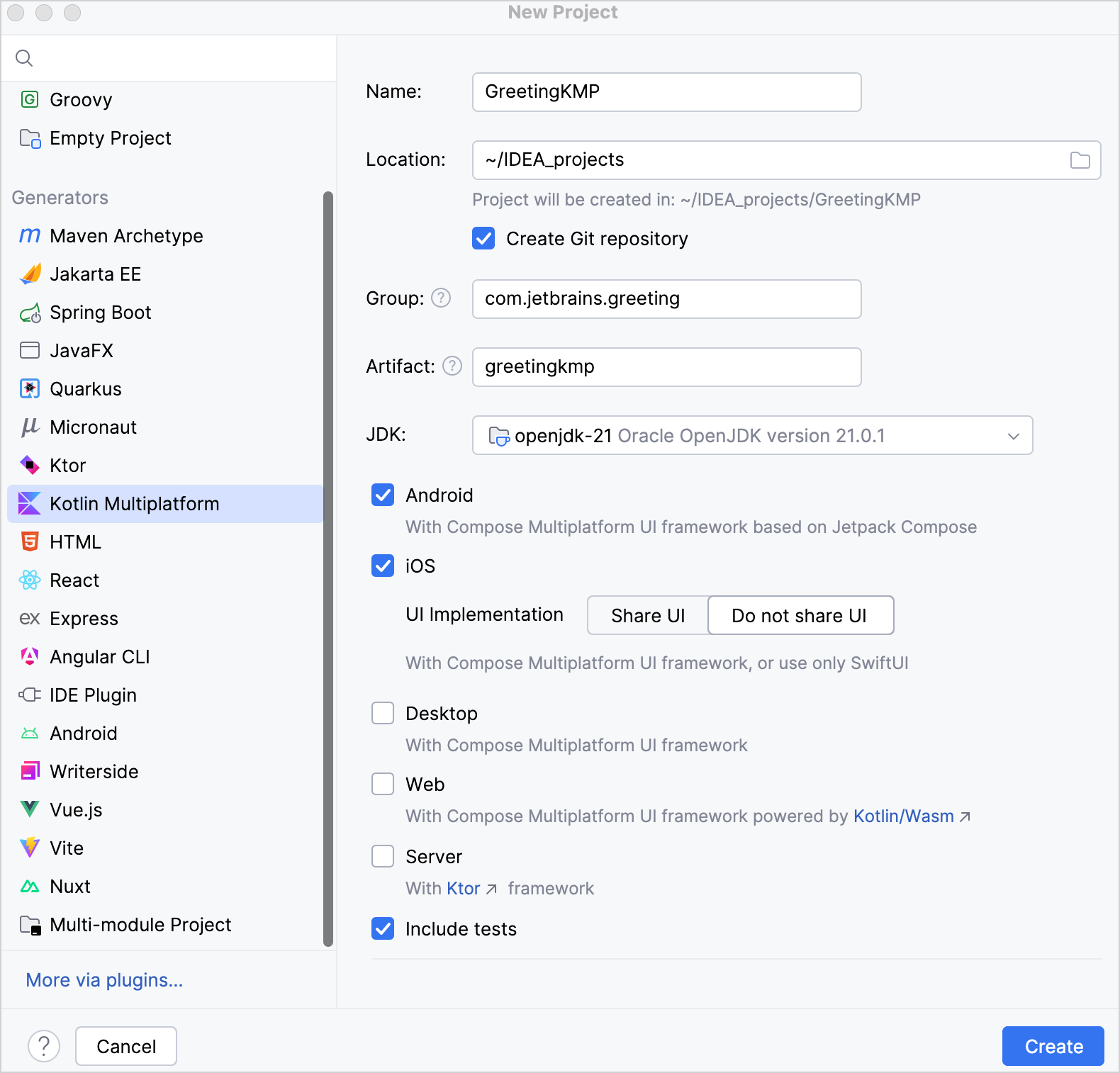 Create your Kotlin Multiplatform app | Kotlin Multiplatform Documentation Create your Kotlin Multiplatform app | Kotlin Multiplatform Documentation