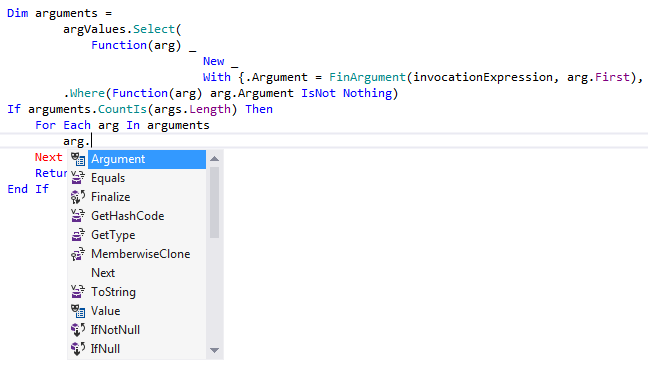 Coding assistance in Visual Basic | JetBrains Rider Documentation