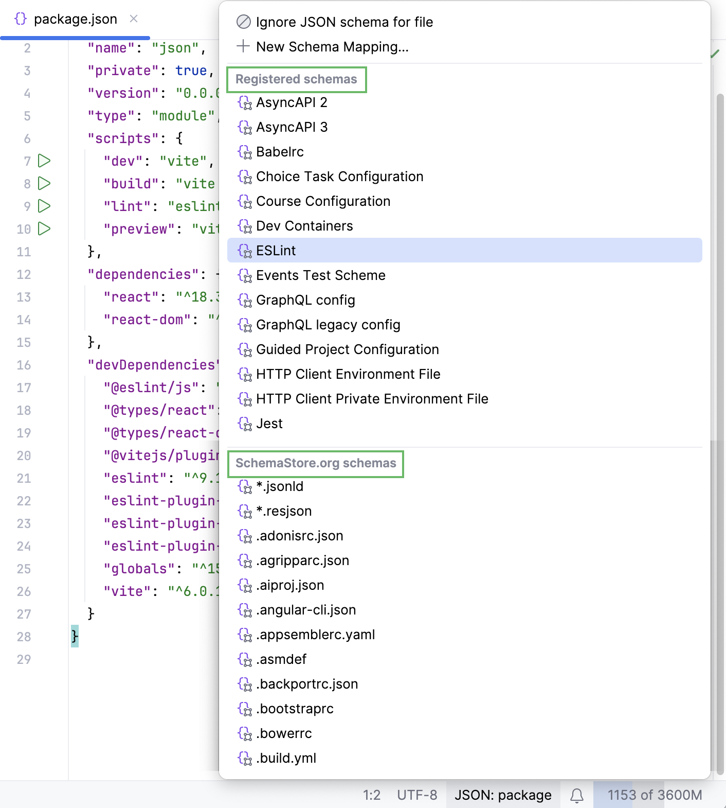 Languages and frameworks: JSON | JetBrains Rider Documentation