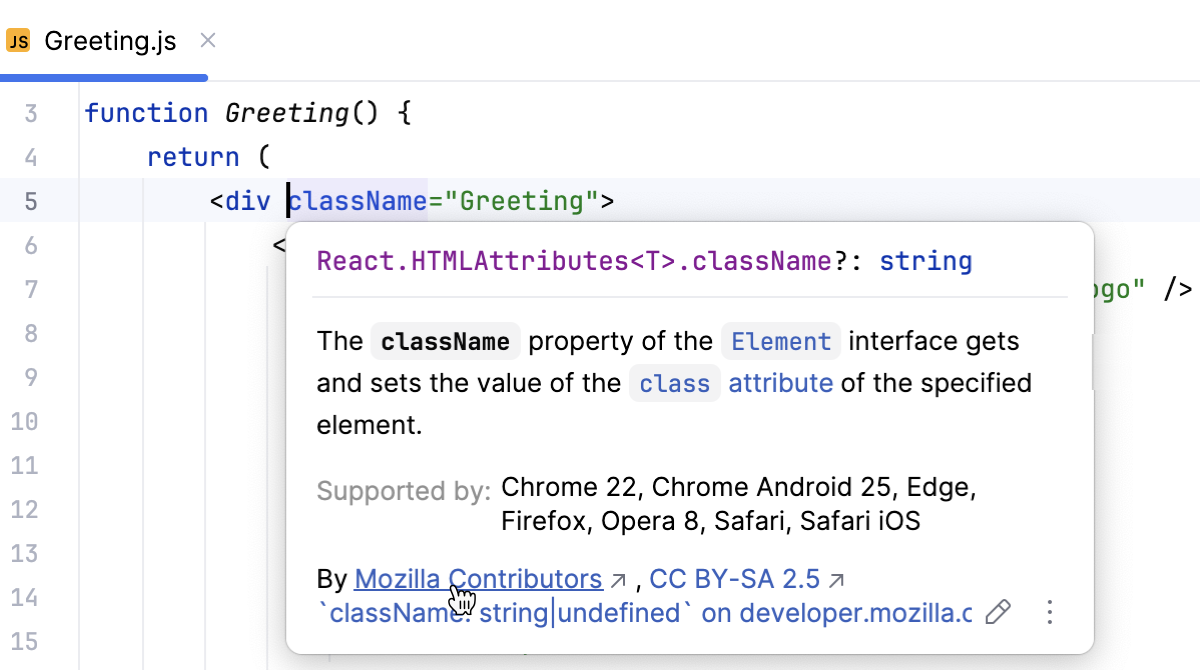 JavaScript documentation look-up | JetBrains Rider Documentation