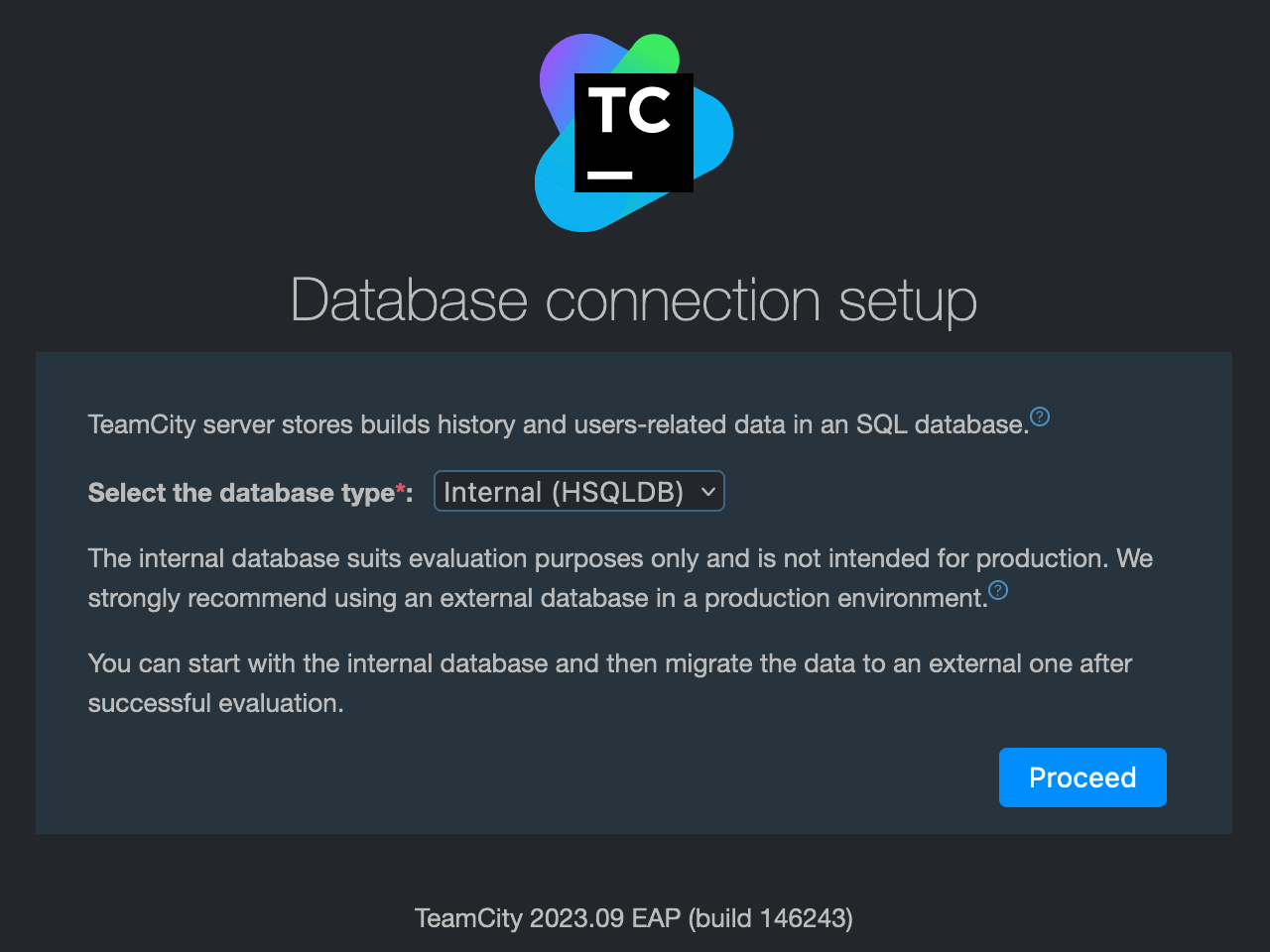 快速设置指南 | TeamCity On-Premises Documentation