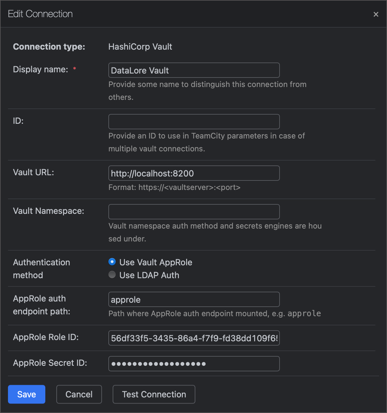 HashiCorp Vault Integration | TeamCity Cloud Documentation